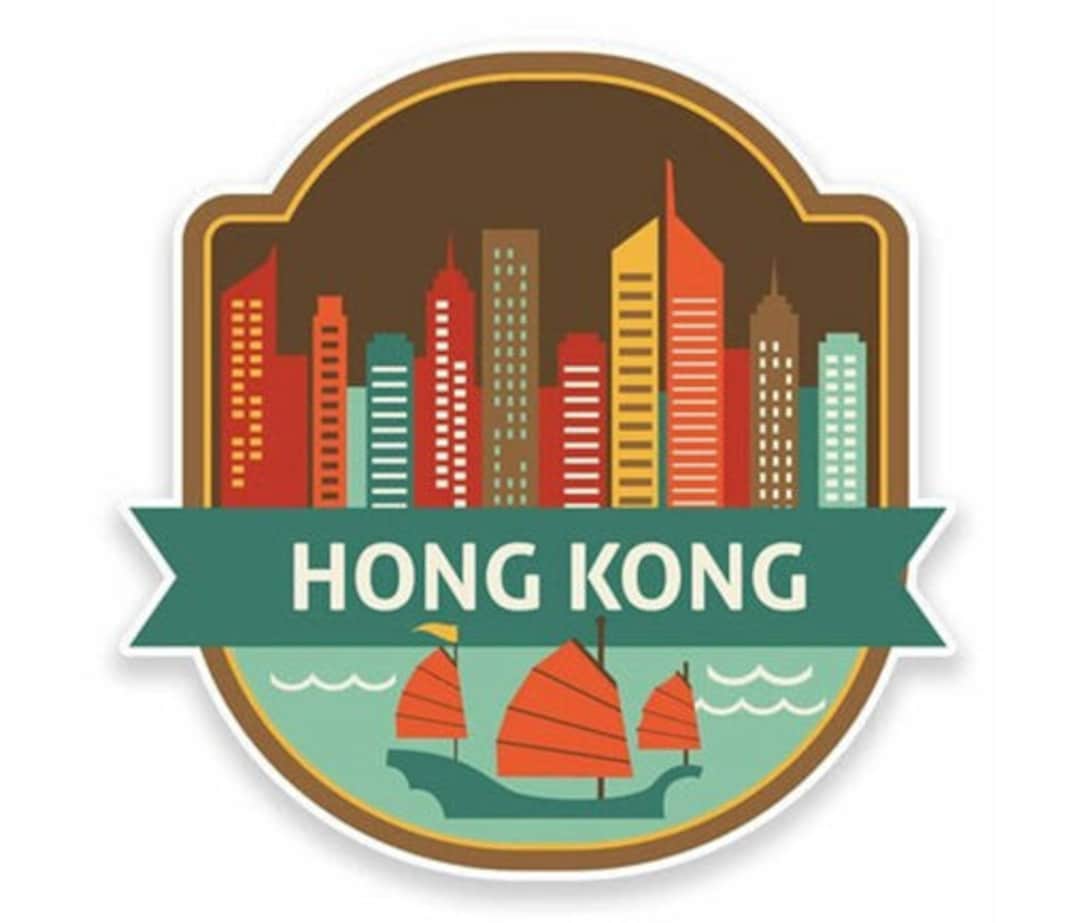 2 X 10cm Hong Kong Vinyl Stickers Skyline Chinese Capital - Etsy