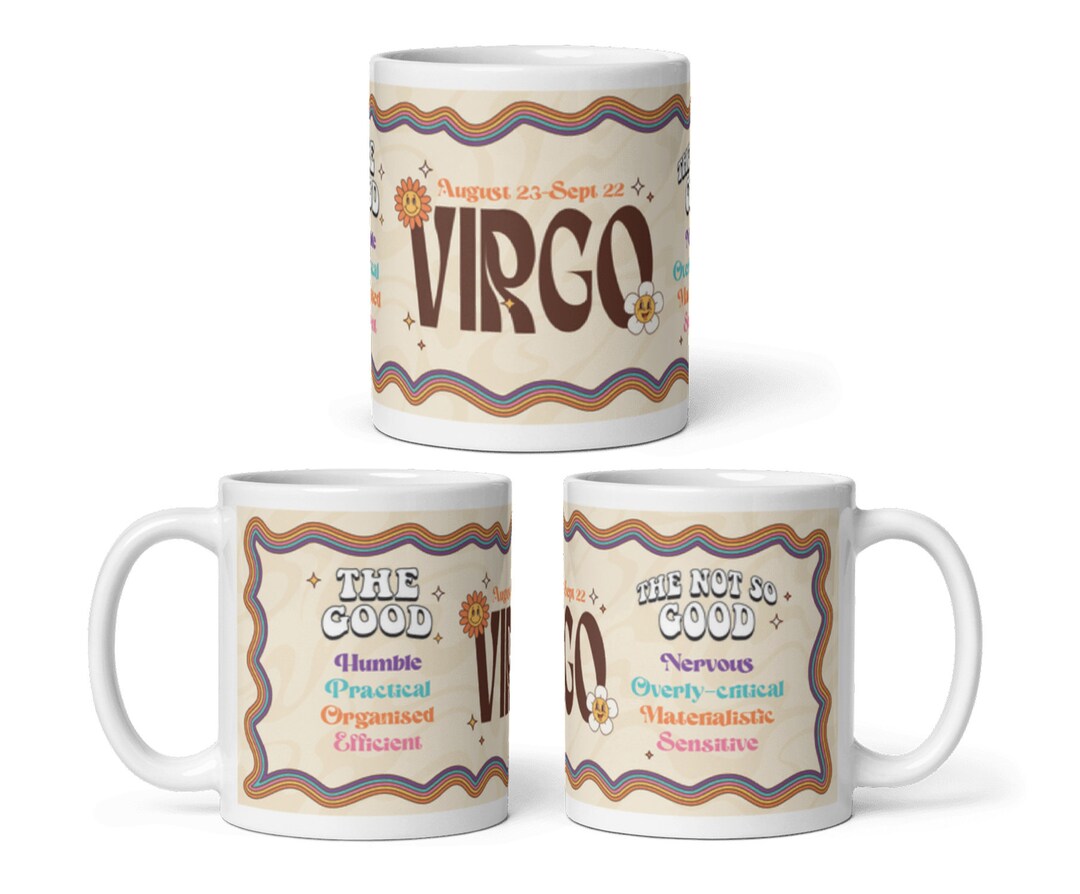 1 X Virgo Mug - Positive Negative Good Bad Traits Zodiac Star Sign ...