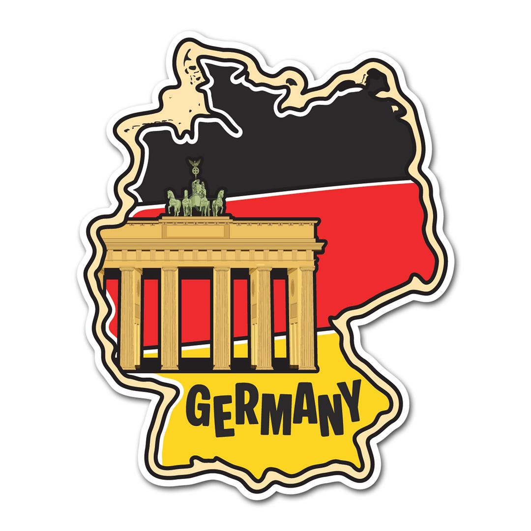 2 X 10cm Germany Vinyl Stickers - German Berlin Country Map Flag Travel ...