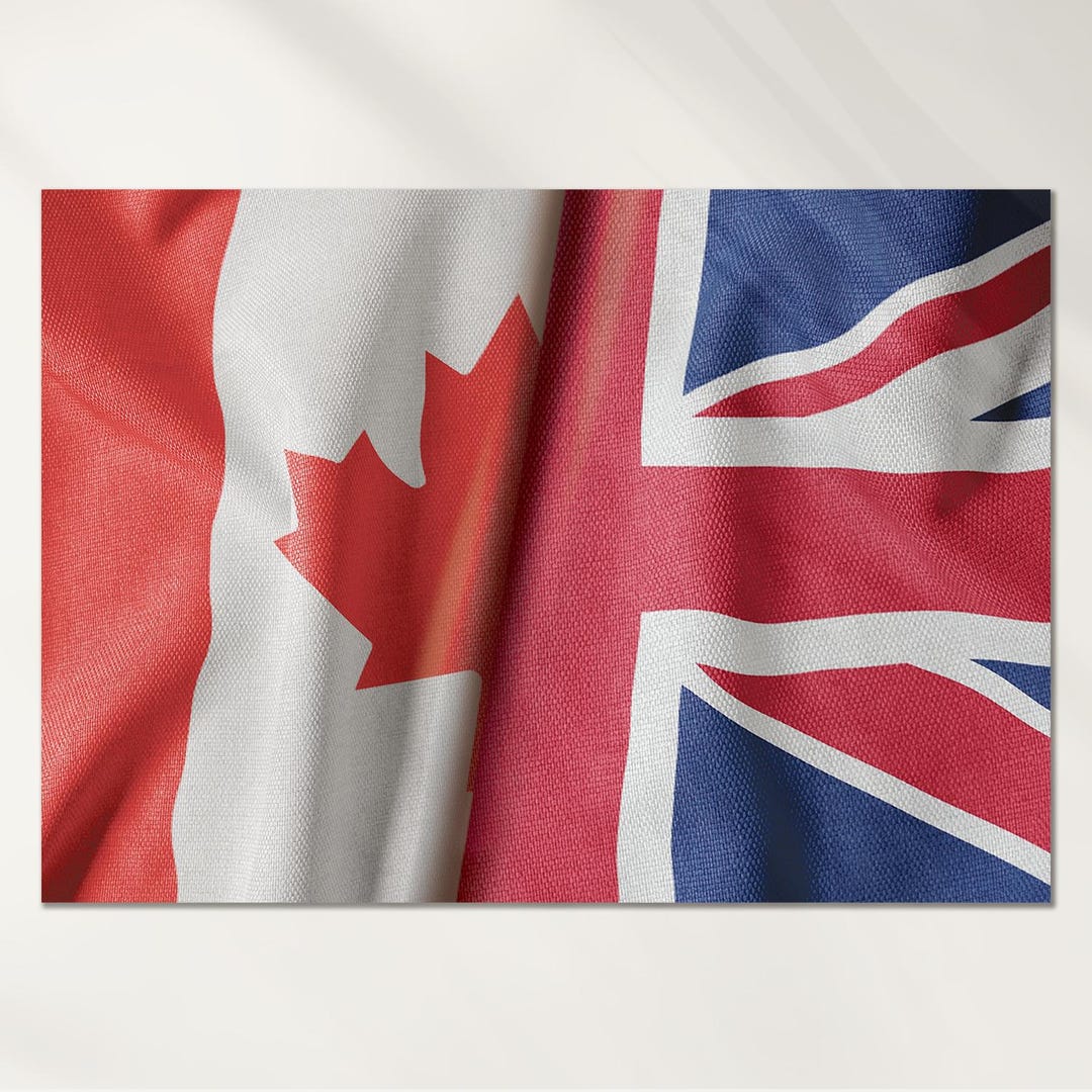 1 X Canada Union Jack Flag Poster Canadian Mixed Country United Kingdom ...