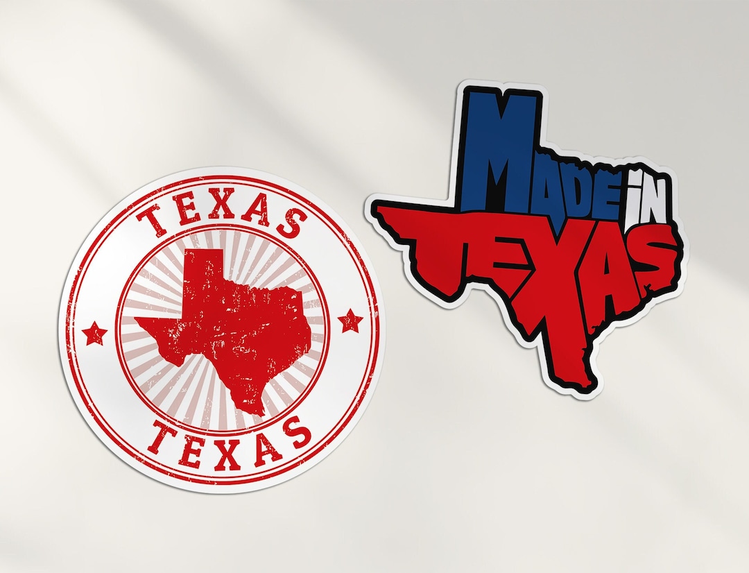 2 X 10cm Texas Vinyl Stickers - America USA Country Map Flag Holiday ...