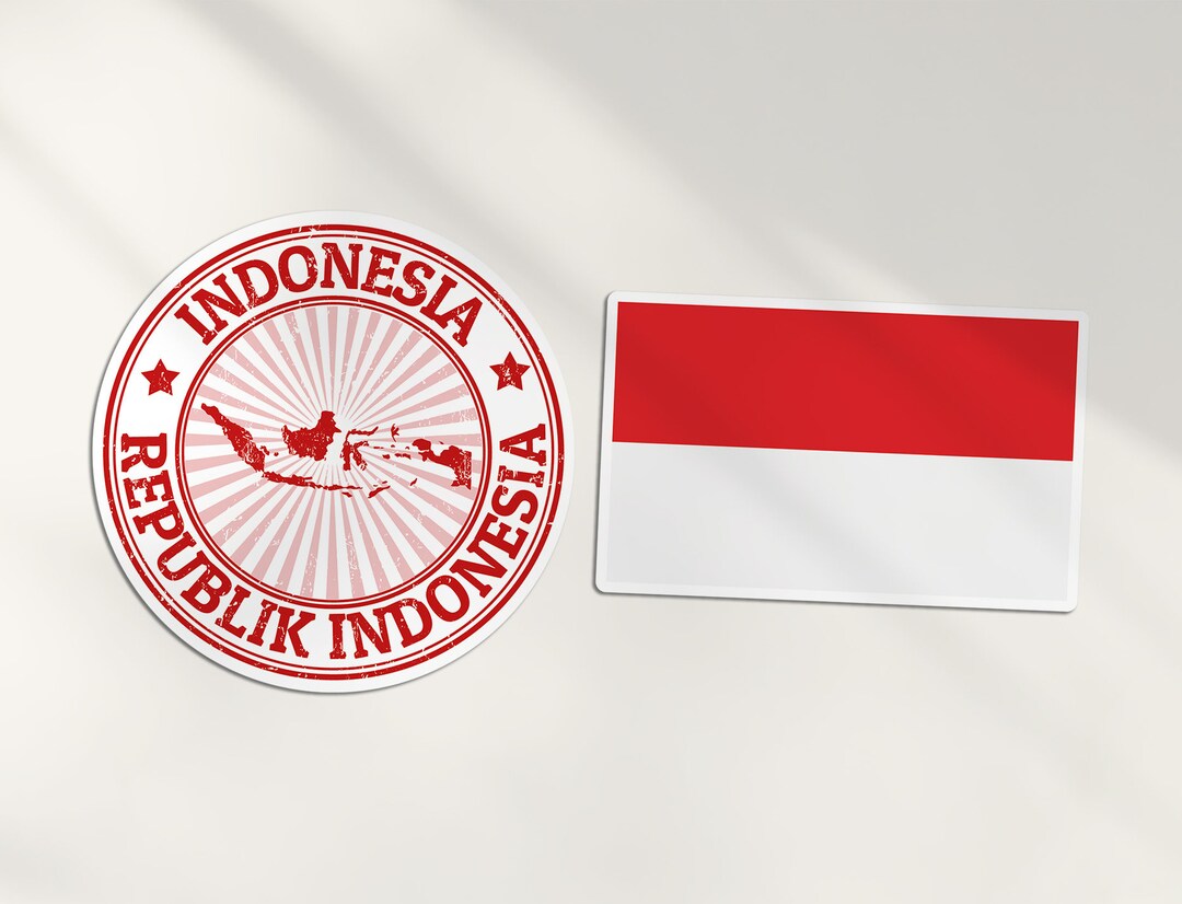 2 X 10cm Indonesia Vinyl Stickers - Asia Country Map Flag Holiday ...