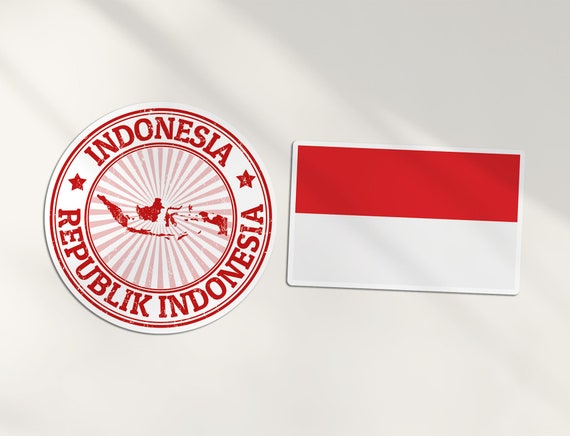 2 X 10cm Indonesia Vinyl Stickers Asia Country Map Flag - Etsy