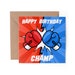 1 X Greeting Card Happy Birthday Boxing Champ Gloves Champion Boys Mens ...
