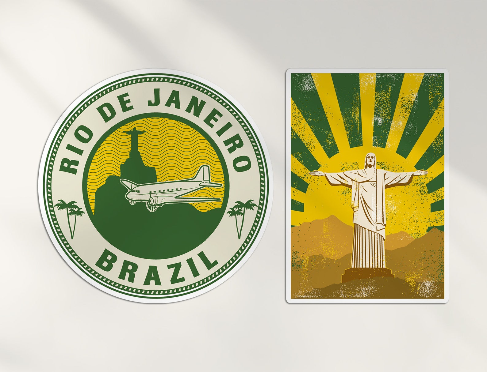 2 X 10cm Rio De Janeiro Vinyl Stickers - Brazil Country Map Flag ...