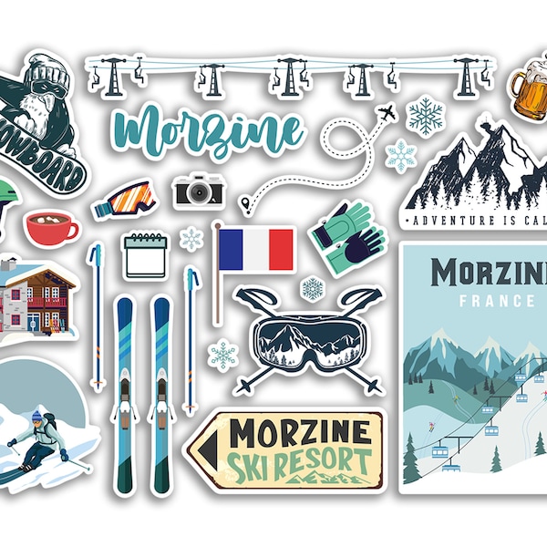 Ski Resort Helmet Stickers - Etsy UK