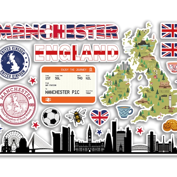 Manchester City Stickers - Etsy