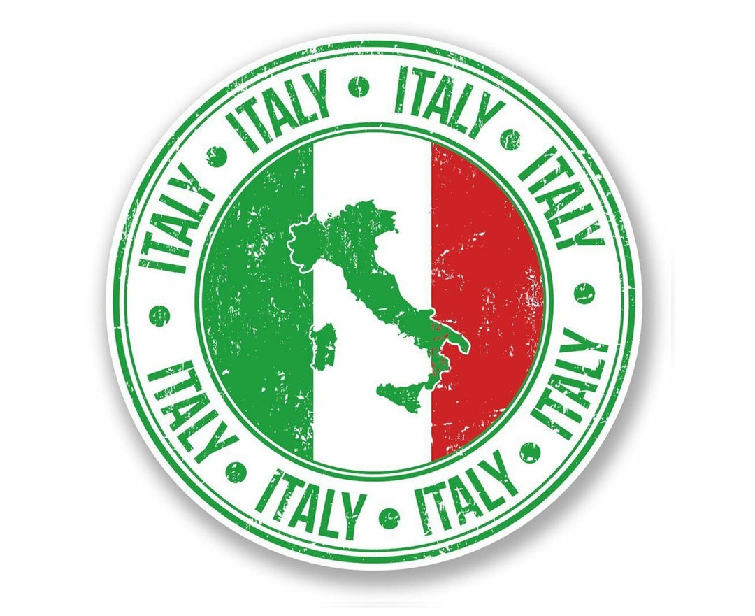 2 X 10cm Italy Map Vinyl Stickers - Italian Europe Travel Adventure ...