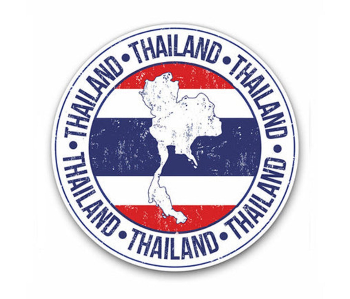 2 X 10cm Thailand Vinyl Stickers Map Adventure Thai Tourism - Etsy