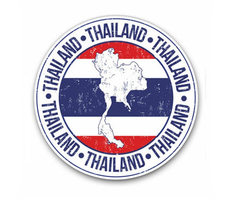 2 X 10cm Thailand Vinyl Stickers Map Adventure Thai Tourism - Etsy