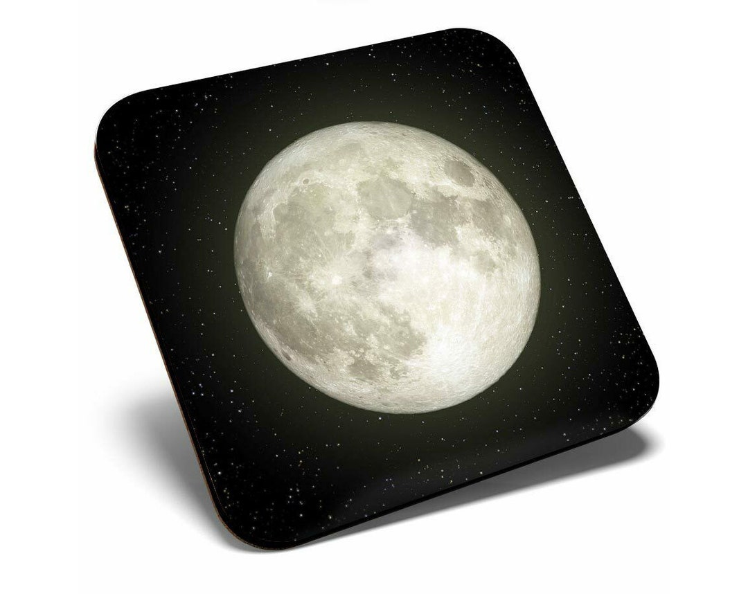 Full Moon Coaster Night Sky Stars Space Universe Planet Earth Home ...