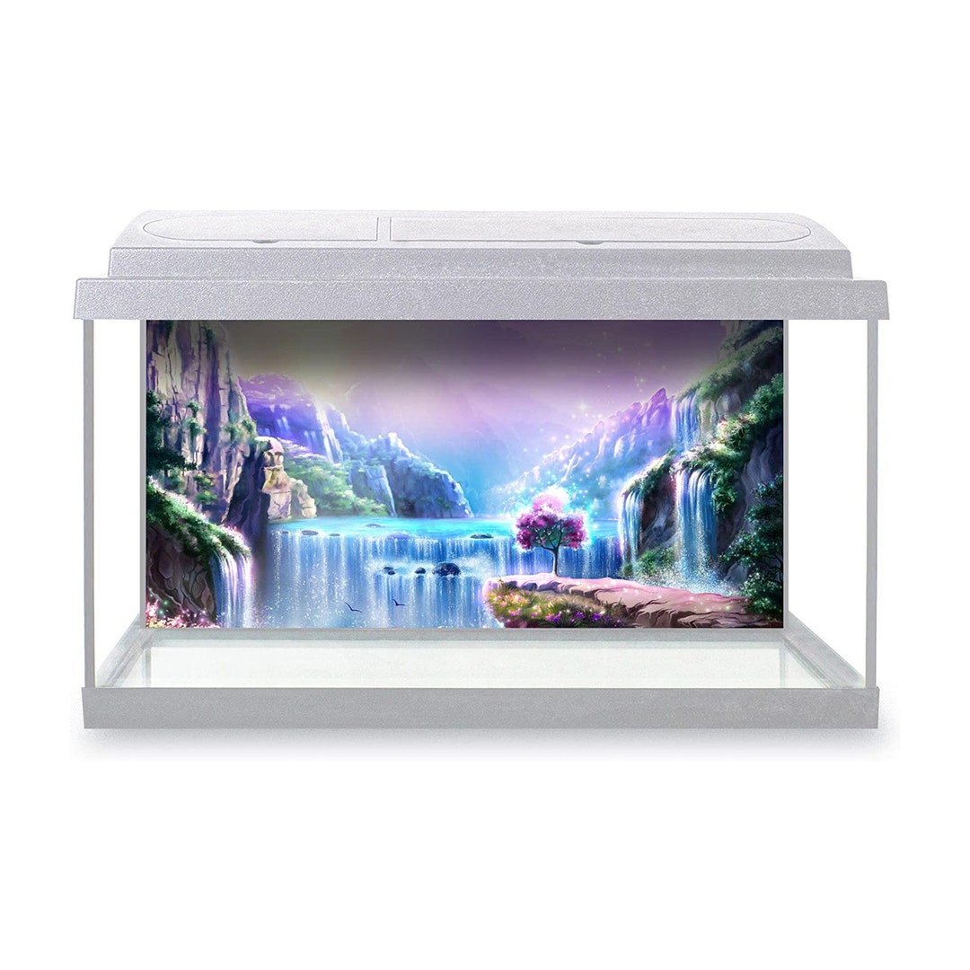 Fish Tank Background Various Sizes - Fairy Tale Waterfall Fantasy ...