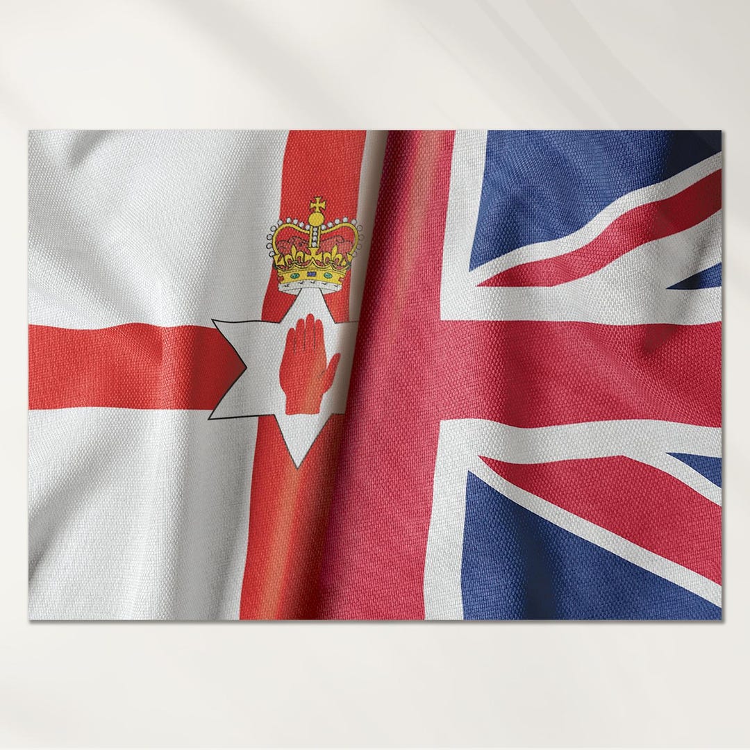 1 X Northern Ireland Union Jack Flag Poster Irish Mixed Flags United ...