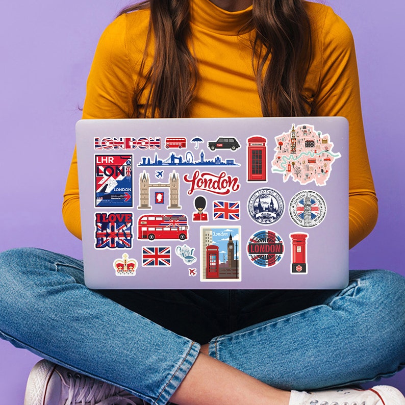 A4 Sticker Sheet London Landmarks Vinyl Stickers England - Etsy