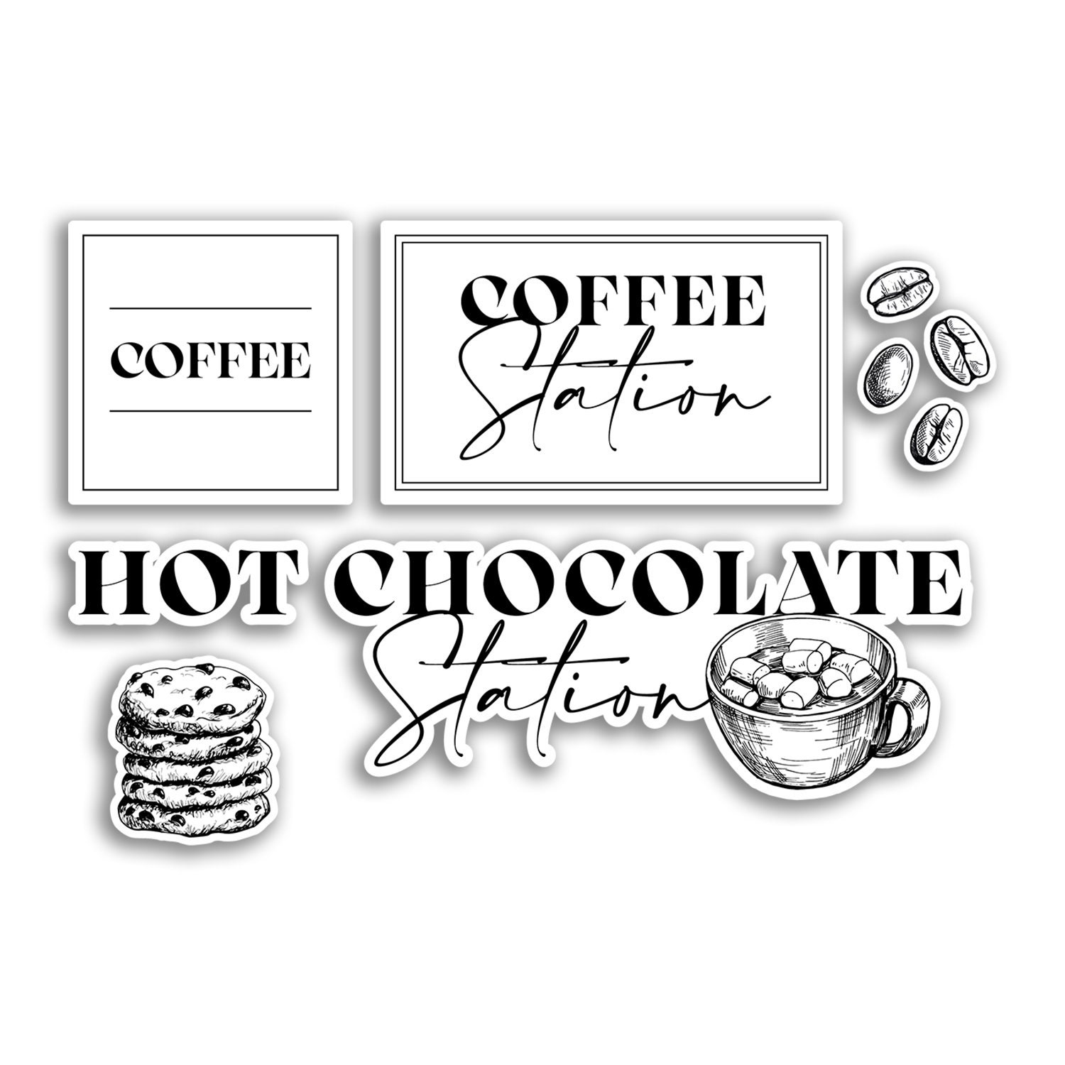 14 Modern Treats Labels Vinyl Stickers Pantry Kitchen Home | Etsy UK