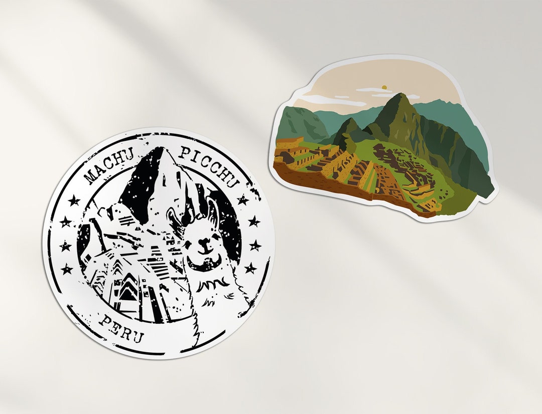 2 X 10cm Machu Picchu Vinyl Stickers - Country Peru Map Flag Holiday ...