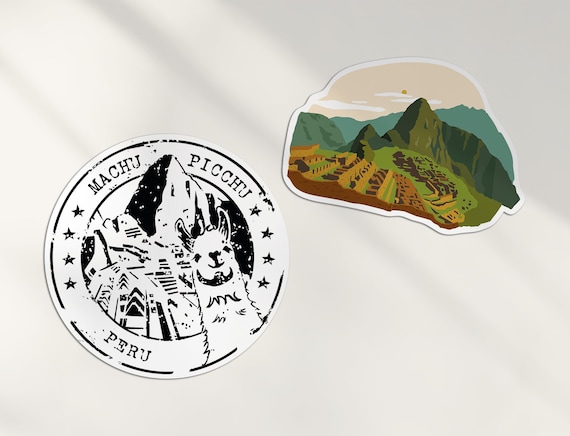2 X 10cm Machu Picchu Vinyl Stickers Country Peru Map Flag - Etsy