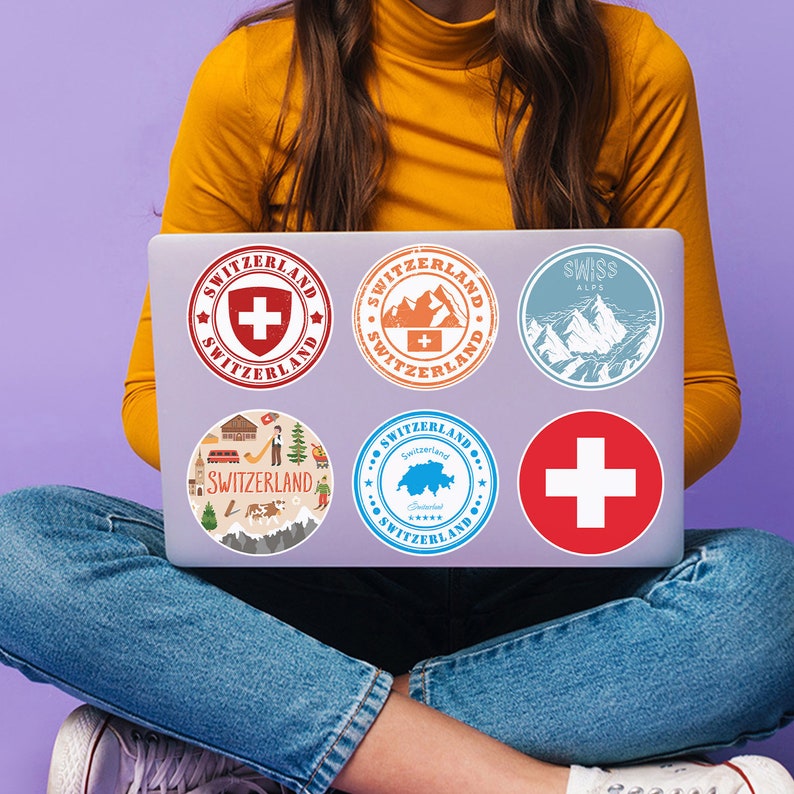 6 X 10cm Switzerland Vinyl Stickers Swiss Country City - Etsy