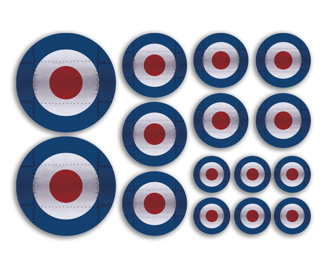 A5 Sticker Sheet RAF Roundel Vinyl Stickers - Texture Mod Air Force ...