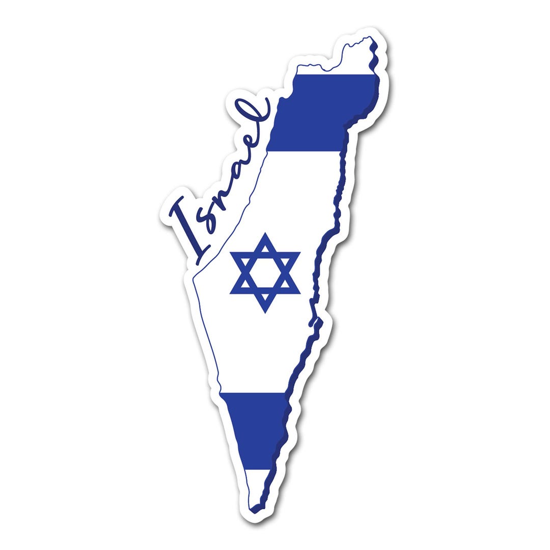 2 X 10cm Israel Flag Vinyl Stickers - Israeli Map Travel Holiday World ...