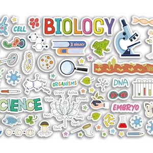A4 Sticker Sheet Biology Vinyl Stickers - Science Triple Exams Fan ...