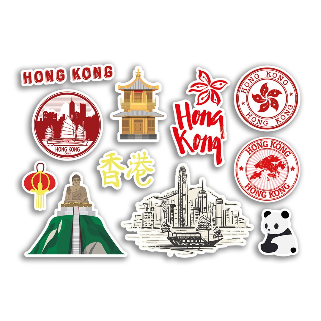 A5 Sticker Sheet Hong Kong Landmarks Vinyl Stickers - China Chinese ...