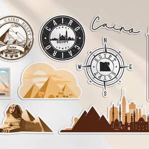 A5 Sticker Sheet Cairo Landmarks Vinyl Stickers - Egypt Egyptian ...