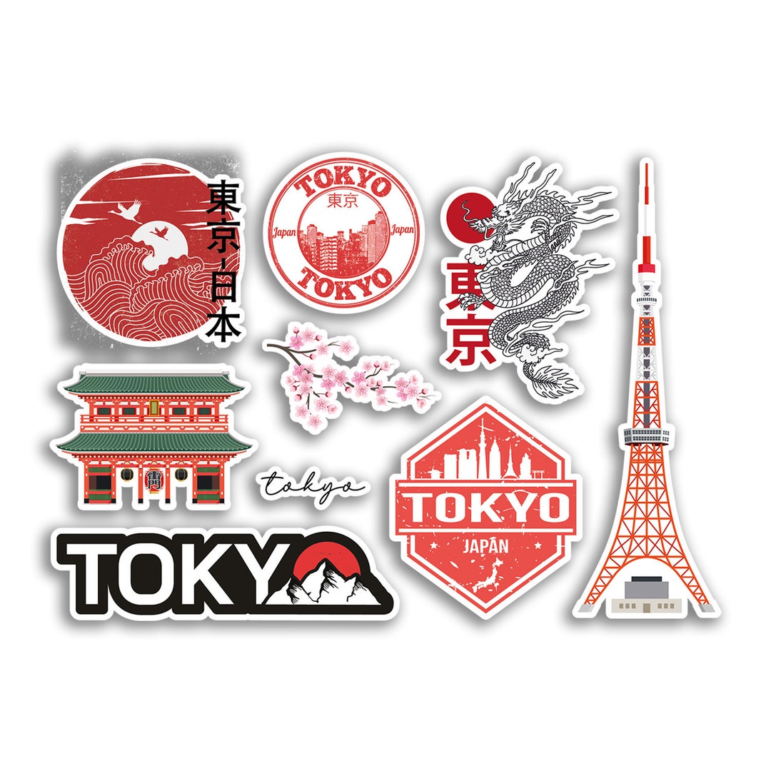 A5 Sticker Sheet Tokyo Landmarks Vinyl Stickers - Japan Japanese ...
