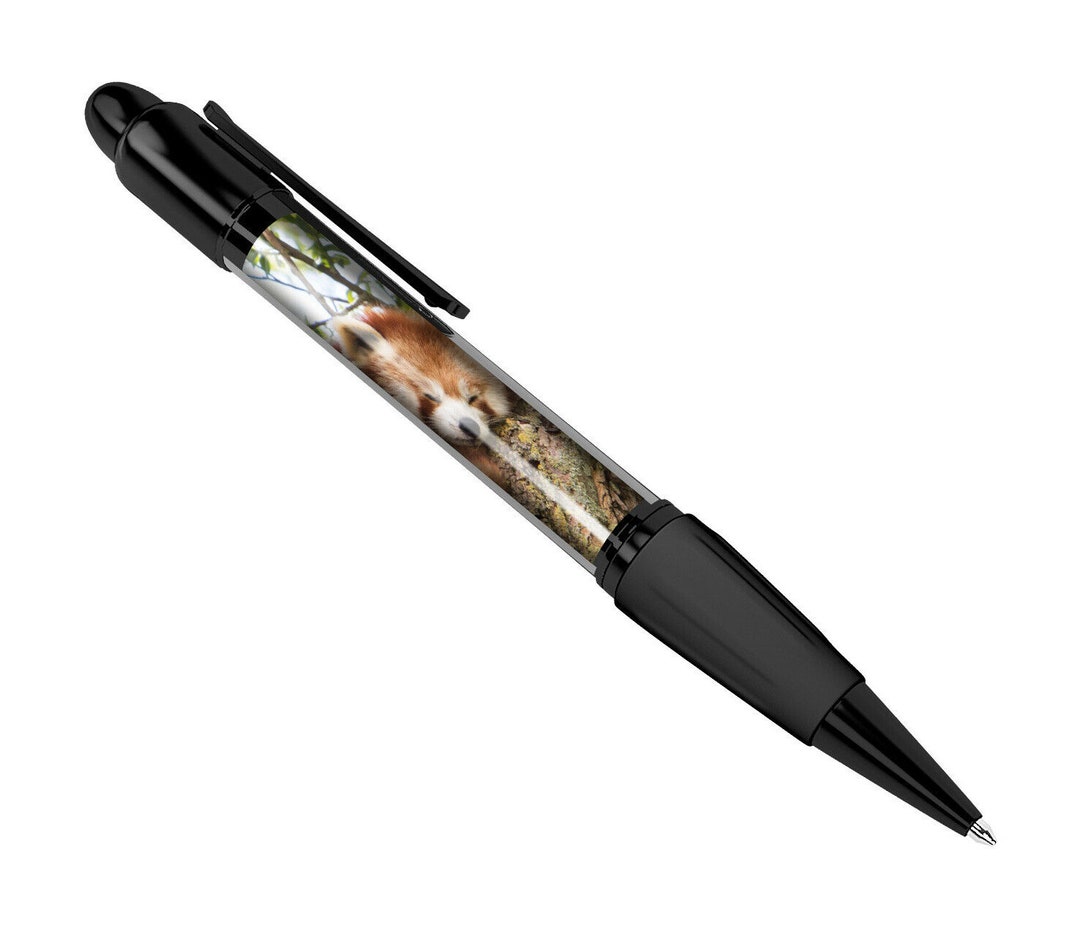 Cute Lesser Red Panda Black Ballpoint Pen - Animals Wildlife Nature ...