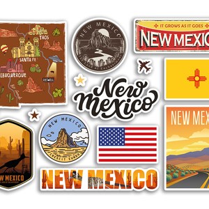 A5 Sticker Sheet New Mexico Landmarks Vinyl Stickers - USA American ...