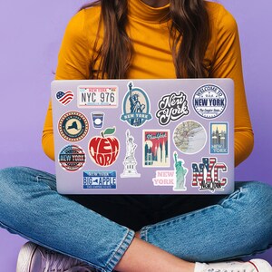 A4 Sticker Sheet New York Landmarks Vinyl Stickers - NYC America City ...