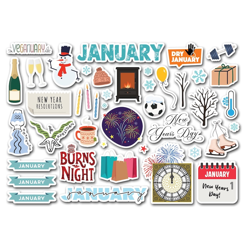 Monthly Tab Stickers for A5 - Etsy UK