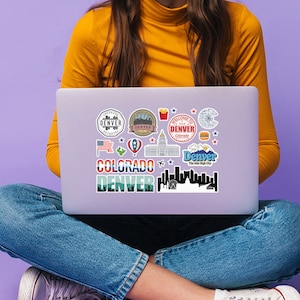 A5 Sticker Sheet Denver Landmarks Vinyl Stickers Colorado USA America ...