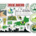 A5 Sticker Sheet Rio De Janeiro Landmarks Vinyl Stickers Brazil Beach ...