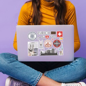 A5 Sticker Sheet Zurich Landmarks Vinyl Stickers Switzerland City ...