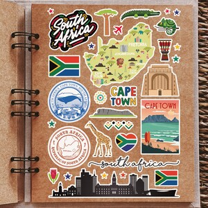 A4 Sticker Sheet South Africa Landmarks Vinyl Stickers - African City ...