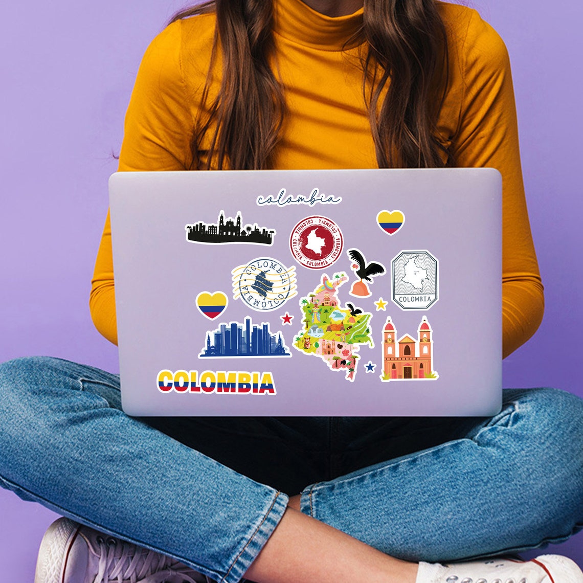 A5 Sticker Sheet Colombia Landmarks Vinyl Stickers Colombian - Etsy UK