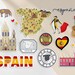 A5 Sticker Sheet Spain Landmarks Vinyl Stickers Spanish Madrid Map ...