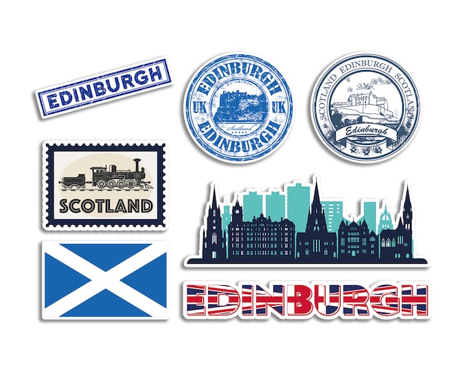 A5 Sticker Sheet Edinburgh Landmarks Vinyl Stickers Scotland Scottish ...
