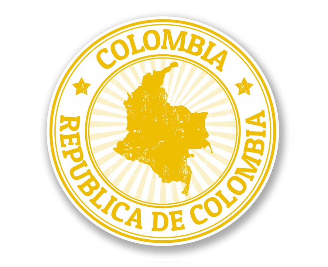 2 X 10cm Colombia Vinyl Stickers South America Capital - Etsy