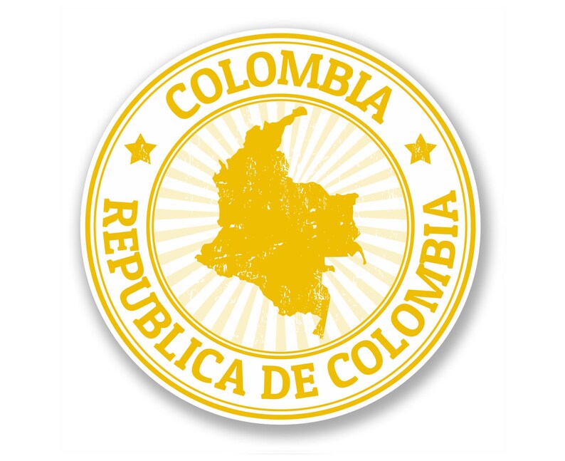 2 X 10cm Colombia Vinyl Stickers South America Capital - Etsy
