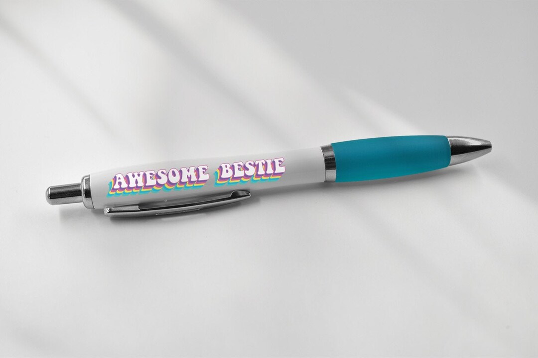 1 X Awesome Bestie Pen - Groovy Girls Teen Pastel Blue Black Birthday ...
