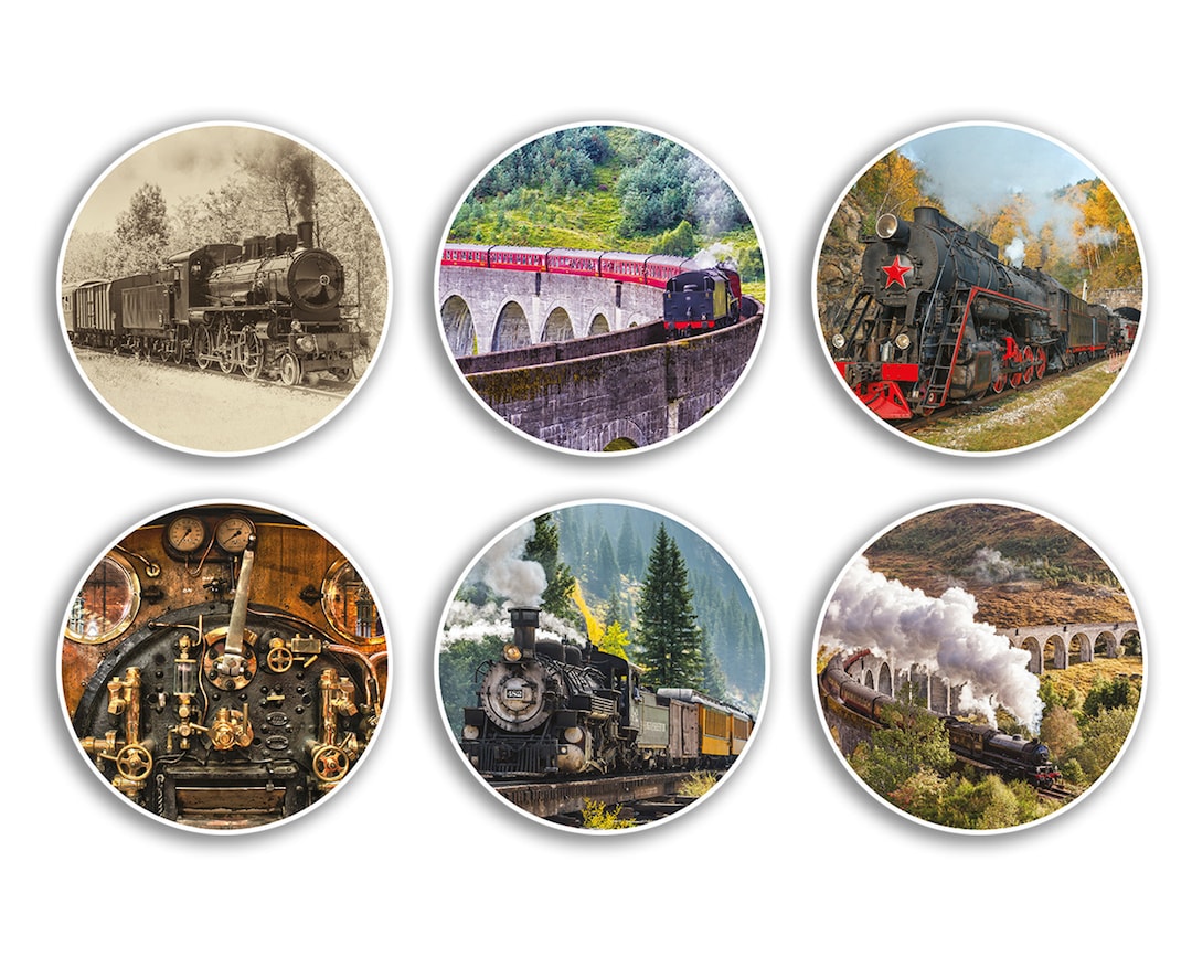 6 X 10cm Steam Train Vinyl Stickers - Jacobite Glenfinnan Viaduct ...