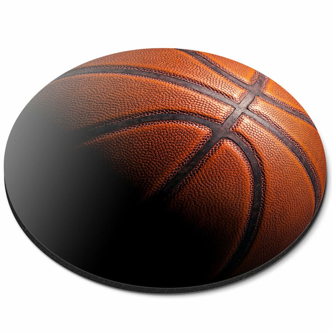 1 X Basketball Round Mouse Mat - Sport Ball Men Boys Desk Accessories ...