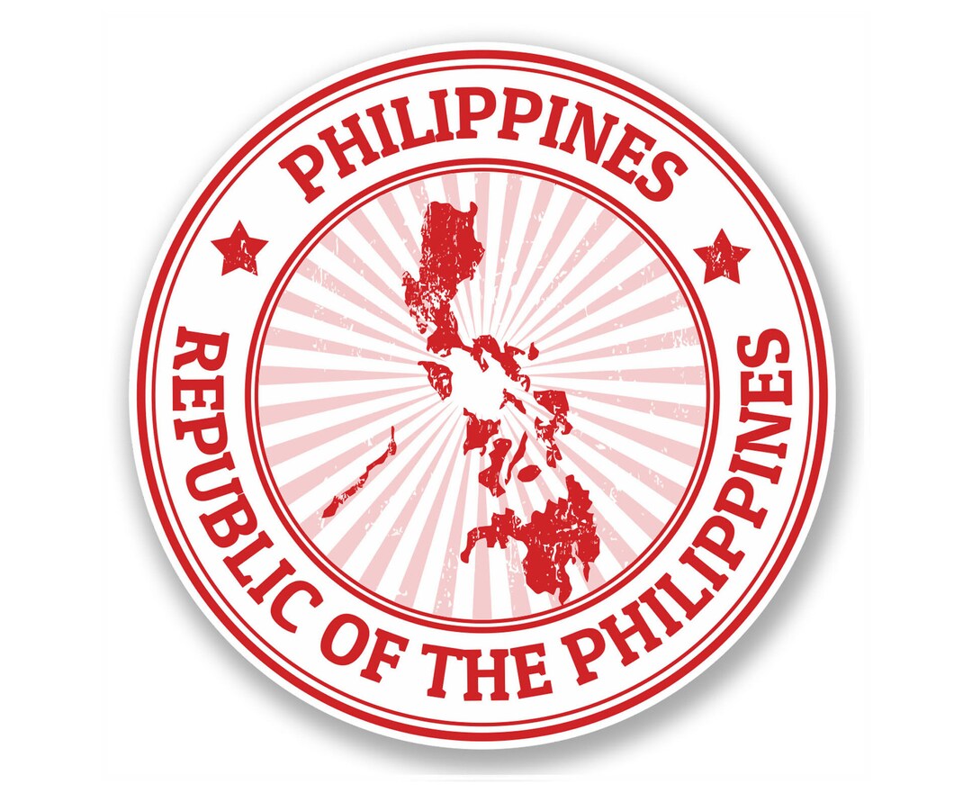 2 X 10cm Philippines Vinyl Stickers - Republic America Map Travel ...