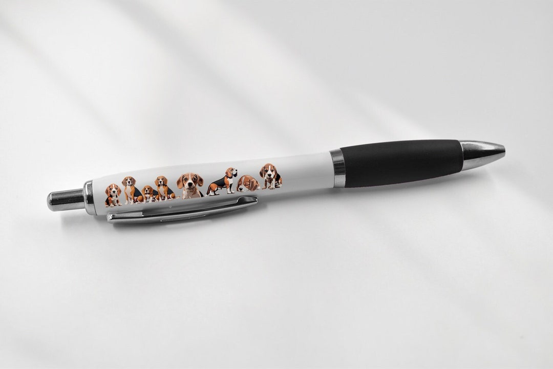 1 X Beagle Black Pen - Dogs Puppy Pets Animals Joke Stationary School ...