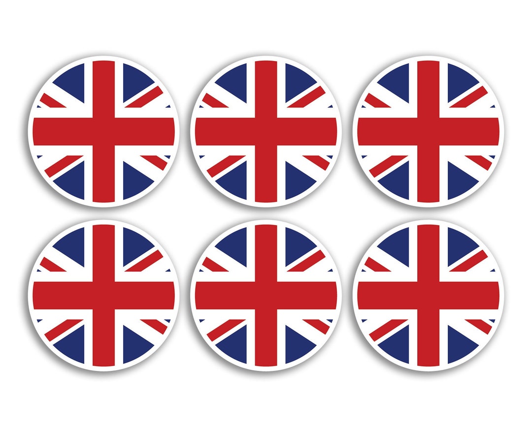 6 X 5cm Union Jack Vinyl Stickers - Flag UK GB United Kingdom Luggage ...