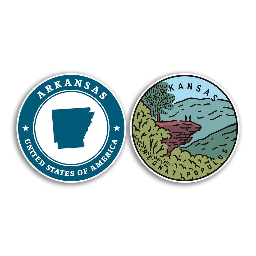 2 X 10cm Arkansas Vinyl Stickers - USA States America Map Flag Holiday ...