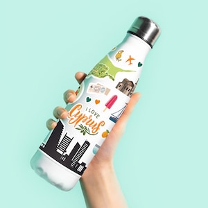 A5 Sticker Sheet Cyprus Landmarks Vinyl Stickers Cypriot Map Airport ...