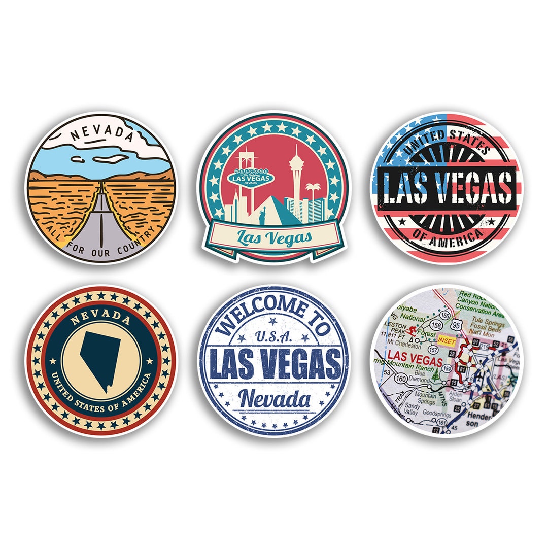 6 X 10cm Nevada Vinyl Stickers - Las Vegas US USA State America Travel ...